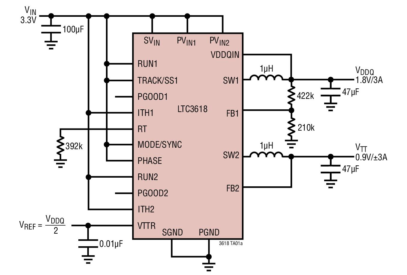 LTC3618_Typical Application Reference Design | DC to DC Single Output ...