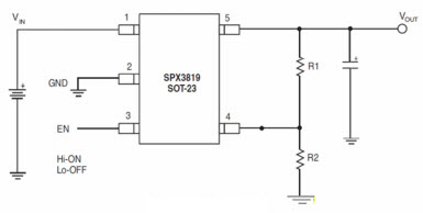 SPX3819_Typical Application Reference Design | DC to DC Single Output ...