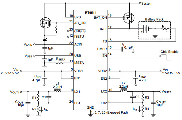 RT9511_Typical Application Reference Design | DC to DC Single Output Power Supplies | Arrow.com