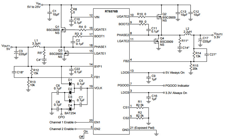 RT6576B_Typical Application Reference Design | DC to DC Single Output Power Supplies | Arrow.com