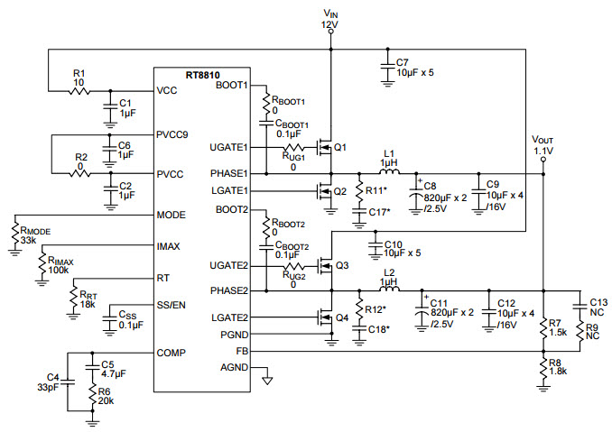RT8810_Typical Application Reference Design | DC to DC Single Output Power Supplies | Arrow.com