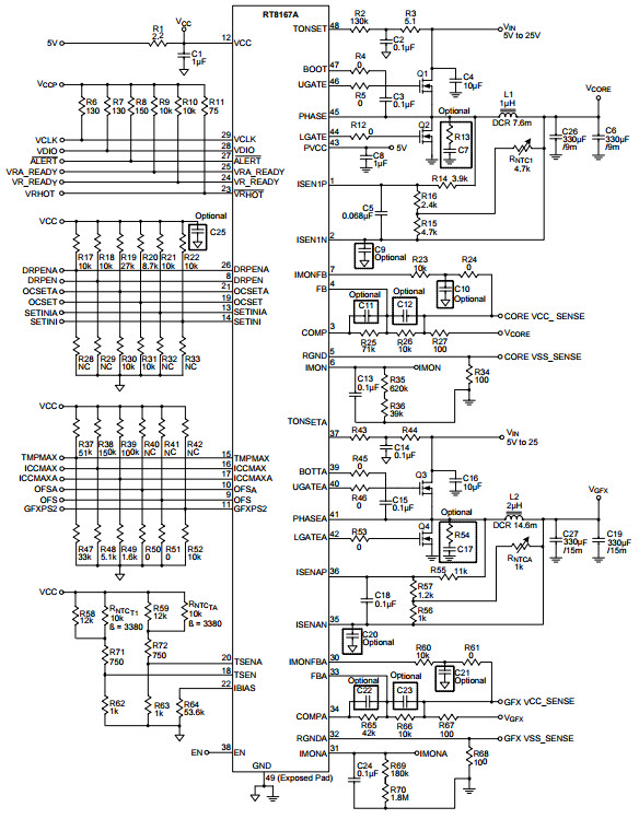 RT8167A_Typical Application Reference Design | DC to DC Multi-Output Power Supplies | Arrow.com