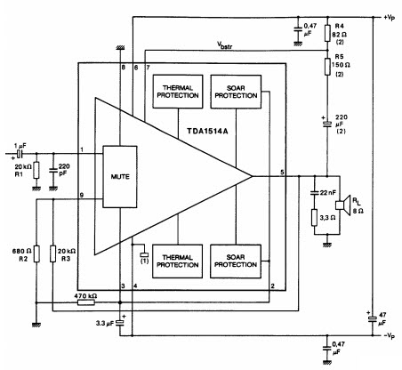 Tda1514a схема усилителя - Схемы