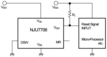 NJU7706_Typical Application Reference Design | Microprocessor Power Supervisory | Arrow.com