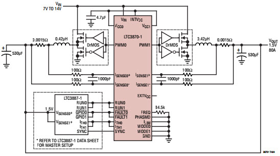 LTC3870-1_Typical Application Reference Design | DC to DC Single Output ...