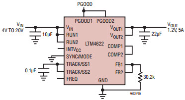 LTM4622_Typical Application Reference Design | DC to DC Single Output ...