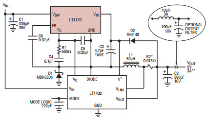 LT1170_Typical Application Reference Design | DC to DC Single Output ...