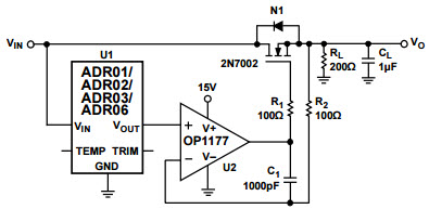 ADR01_Typical Application Reference Design | Voltage Reference | Arrow.com