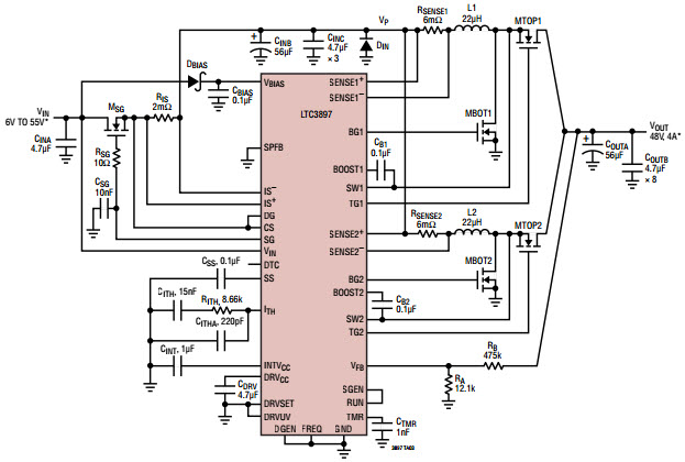 LTC3897_Typical Application Reference Design | DC to DC Single Output Power Supplies | Arrow.com