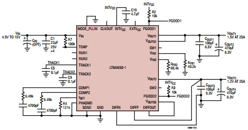 LTM4650-1_Typical Application Reference Design | DC to DC Multi-Output ...
