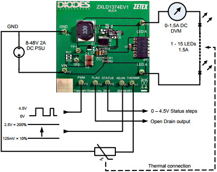 ZXLD1374EV1 Reference Design | General LED Driver | Arrow.com