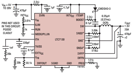 LTC7130_Typical Application Reference Design | DC to DC Single Output Power Supplies | Arrow.com