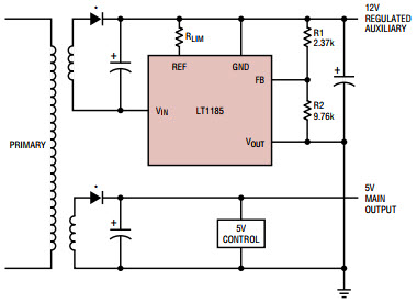 LT1185_Typical Application Diseños de referencia | Suministros de ...