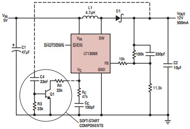 LT1308A_Typical Application Reference Design | DC to DC Single Output Power Supplies | Arrow.com