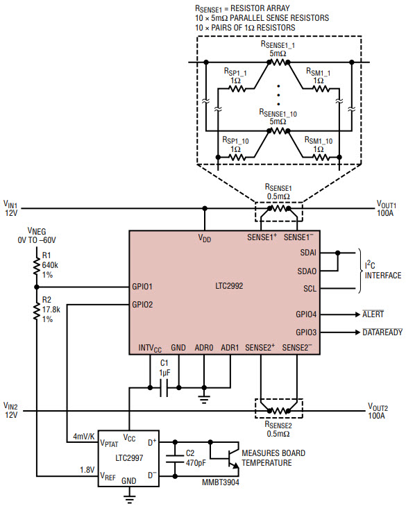 LTC2992_Typical Application Reference Design | Power Monitoring | Arrow.com